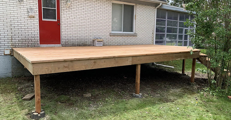 How to Build a Free Standing Deck?