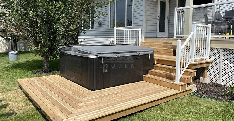 Building a Composite Deck with a Hot Tub